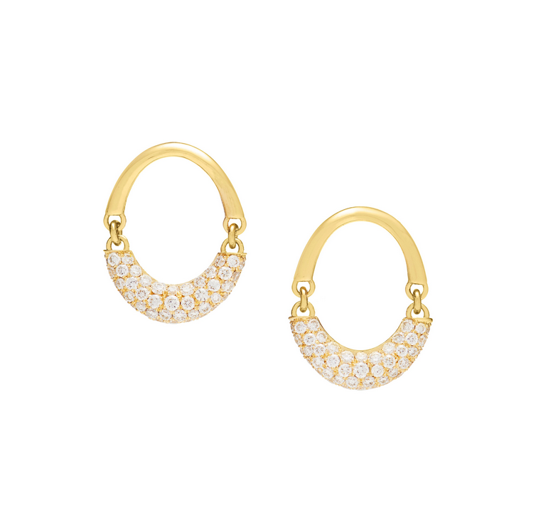 Swinging Oval Diamond Pixie Hoop Earrings – Rush Jewelry Design